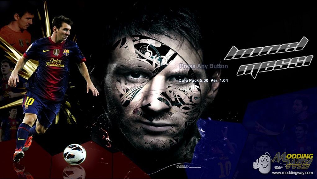 messi startscreen(www.P30PES.ir) - Pro Evolution Soccer 2013 at ModdingWay
